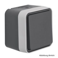 Berker Aufputz-Taster mit Wippe, grau, 50453525