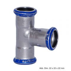 Geberit Mapress Edelstahl T-Stück, 54-54-54 mm