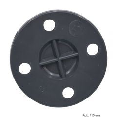 PVC-U Blindflansch,16bar,DN32,Flansch:PN10/16,Lochkreis 100mm,4 Löcher ...