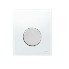 TECE Urinal-Betätigungsplatte TECEloop, Glas weiß Taste chrom matt