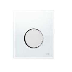 TECE Urinal-Betätigungsplatte TECEloop, Glas weiß Taste chrom glänzend