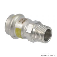 Viega Sanpress Inox-G Übergangsstück mit AG, 28 mm x 1"